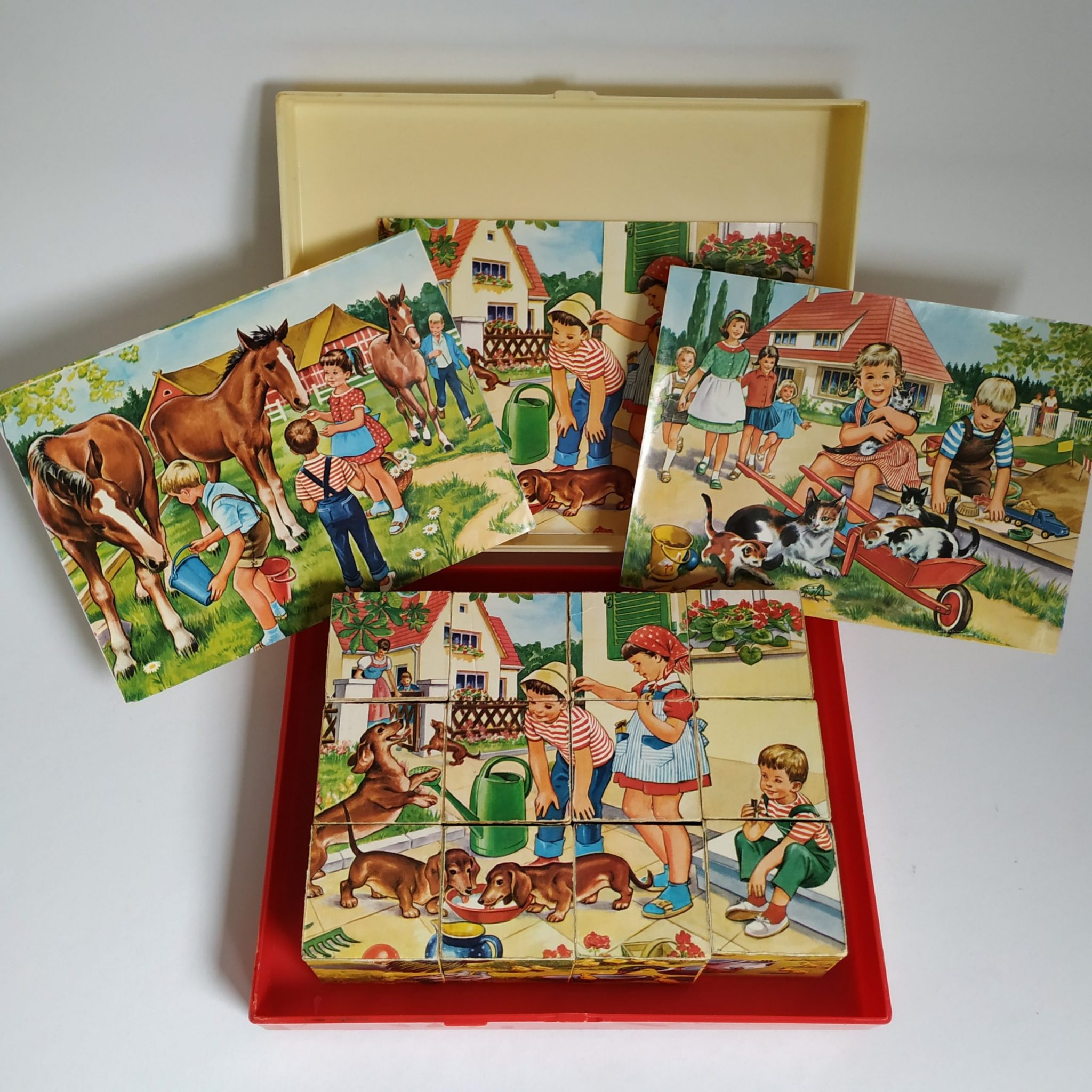 Vintage Houten Blokken Puzzel - Bekijk het bij Queens Vintage