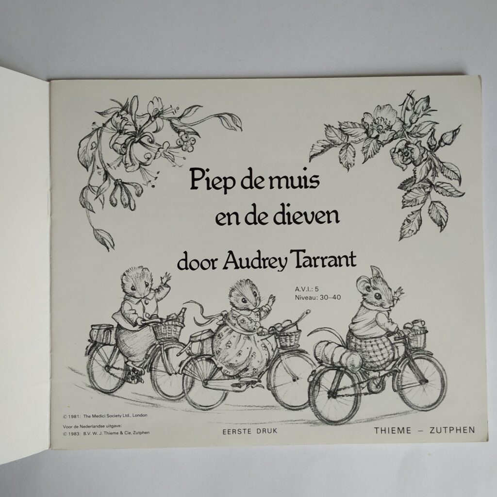 Vintage Kinderboek Piep de Muis en de Dieven - Queens Vintage