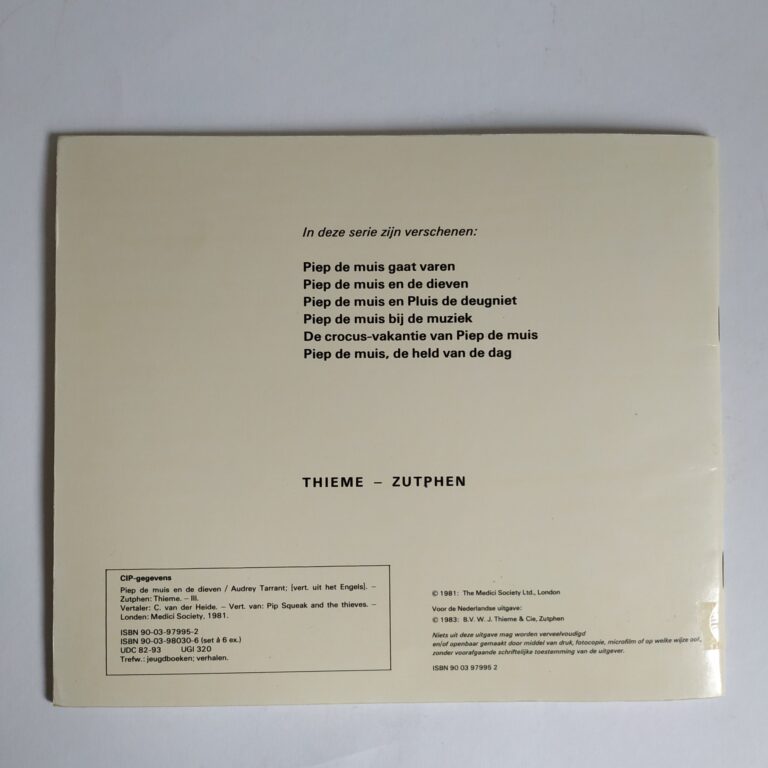 Vintage Kinderboek Piep de Muis en de Dieven - Queens Vintage