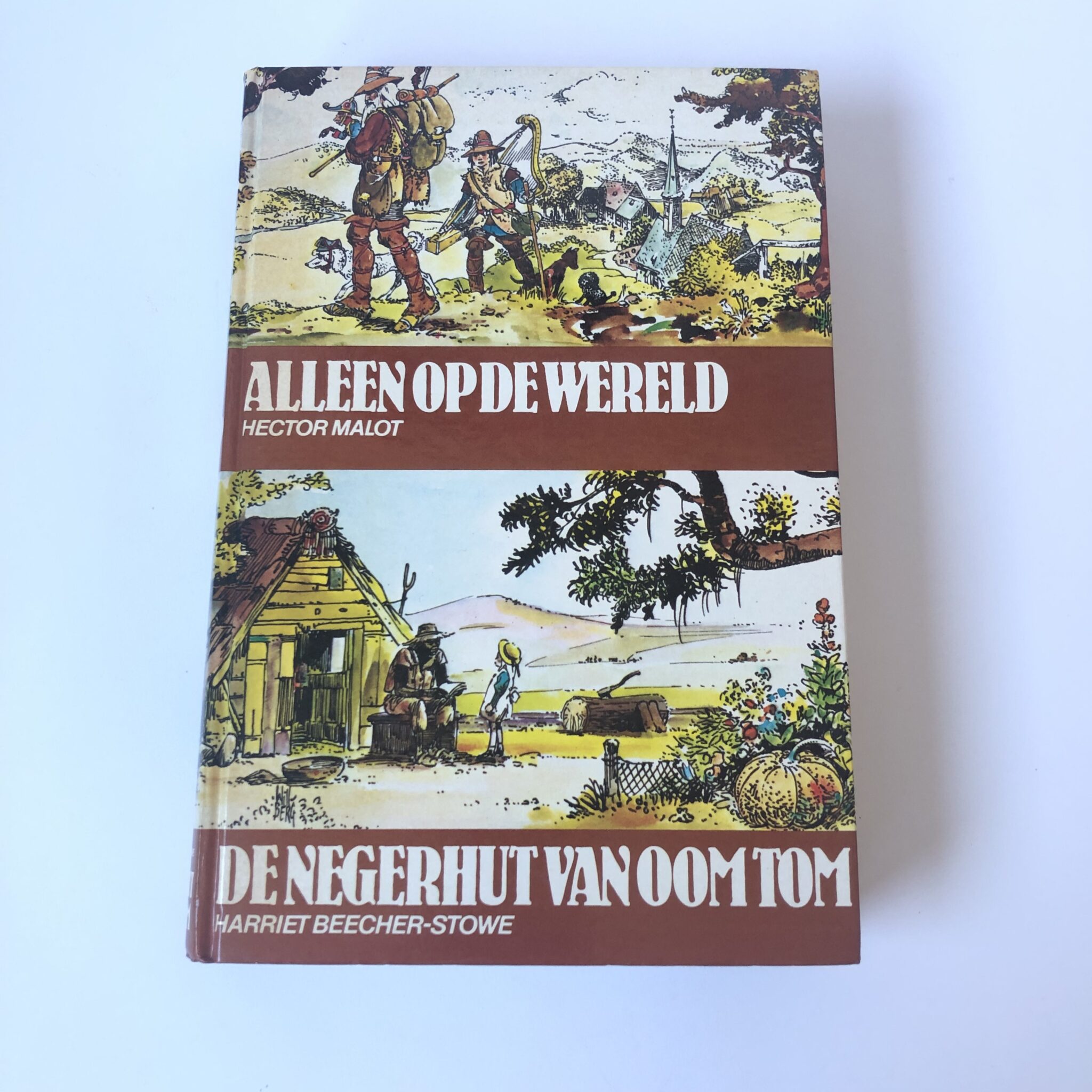Vintage Boek Alleen op de Wereld / Negerhut van Oom Tom - Queens Vintage